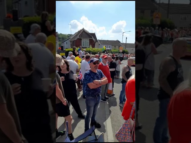 Numbers outside the Stradey Park Hotel Llanelli – iTV.ie