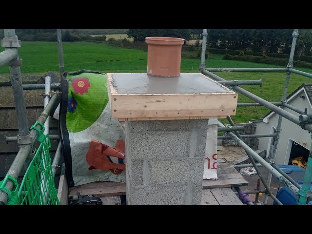 Rebuilding a block chimney. – iTV.ie