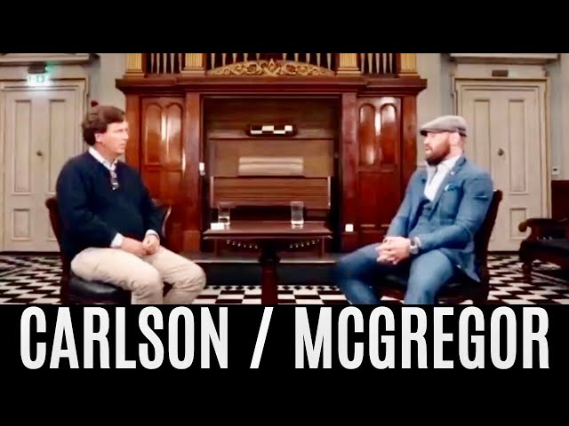 IRELAND – Tucker Carlson / Conor McGregor interview. In a Masonic lodge ...